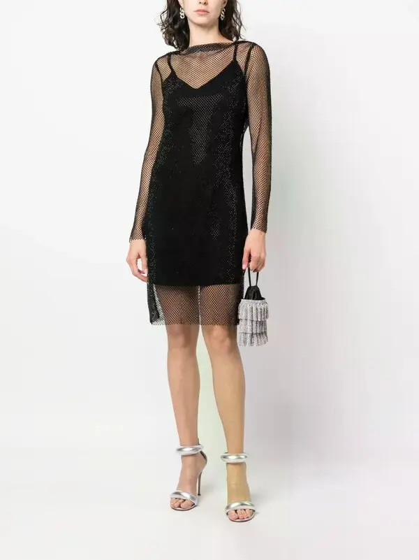 Max Mara Mesh Layered Mini Dress