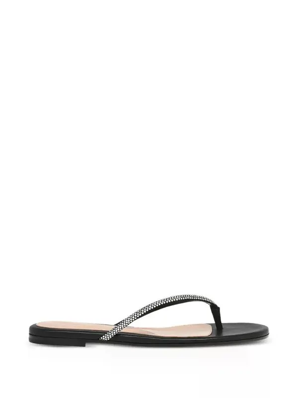 GIANVITO ROSSI Embellished Thong Sandals - Black
