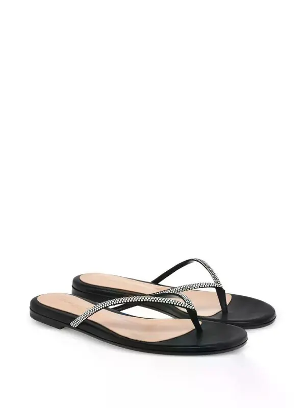 GIANVITO ROSSI Embellished Thong Sandals - Black