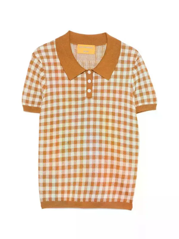 Guest In Residence Gingham Knit Top