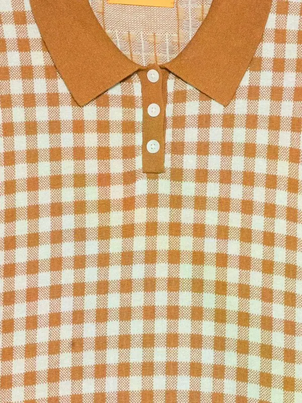 Guest In Residence Gingham Knit Top