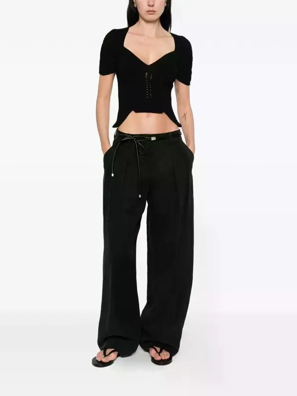 Cult Gaia Eliza Puff-sleeve Top - Black