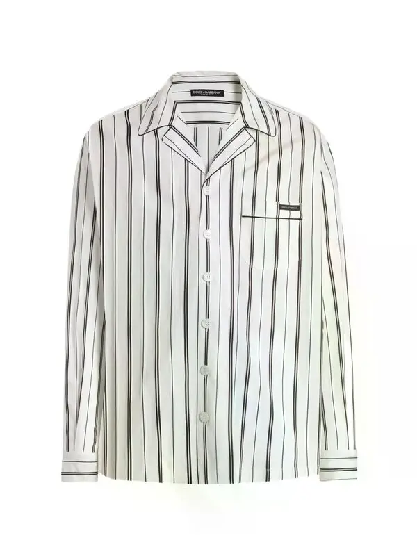 Dolce & Gabbana Striped Pocket Shirt - Neutrals