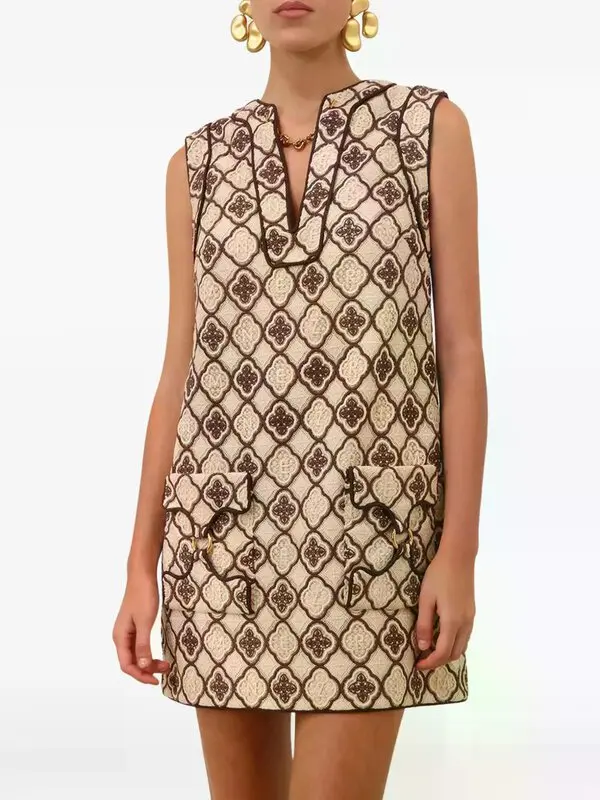 Zimmermann Luna Guipure Mini Shift Dress