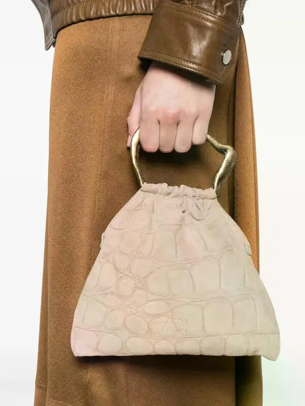 AUTENTICA 504 Embossed Top-handle Tote Bag