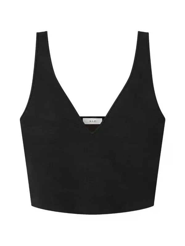 A.L.C. Ani V-neck Top - Black