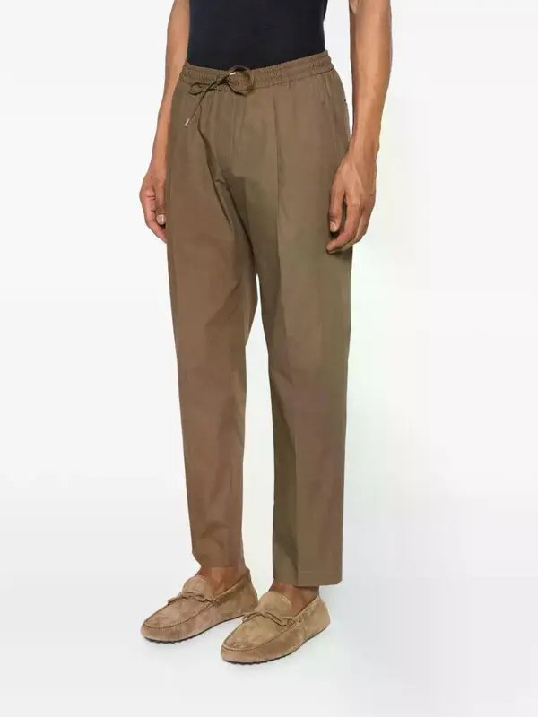 BRIGLIA 1949 Drawstring-waist Pleated Trousers - Brown