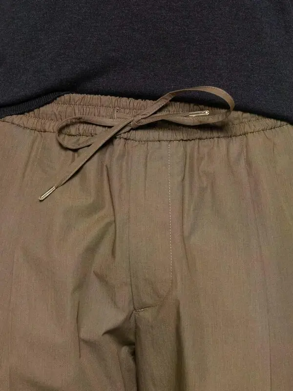 BRIGLIA 1949 Drawstring-waist Pleated Trousers - Brown