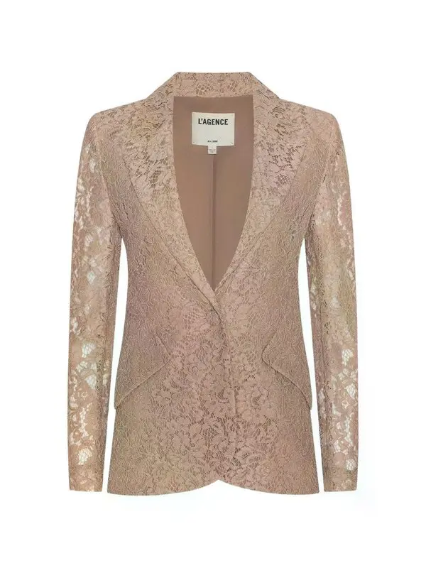 L'Agence Chamberlain Lace Blazer - Neutrals
