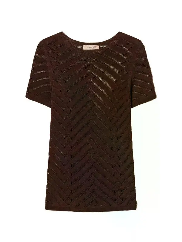 TWINSET Chevron Knitted T-shirt