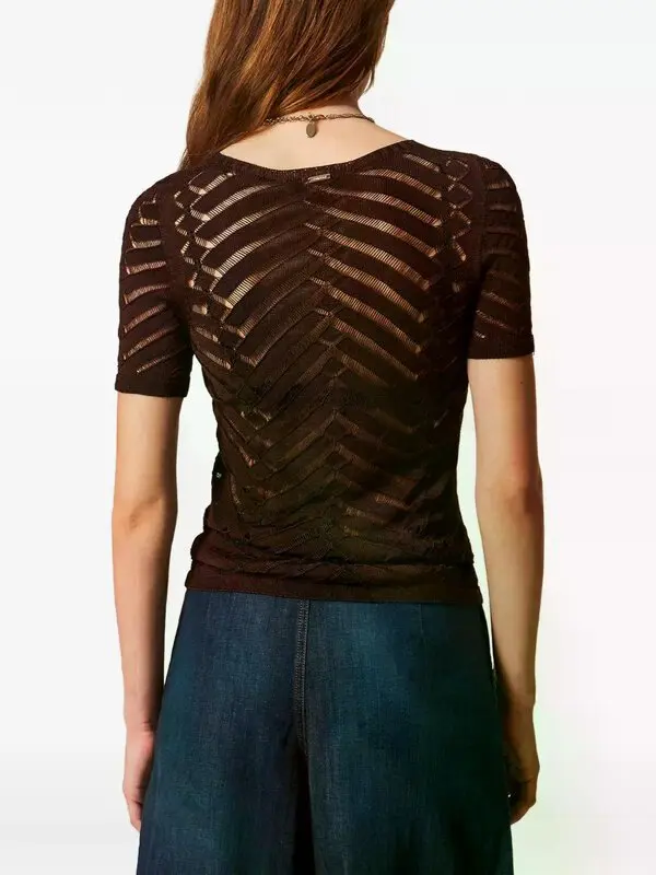 TWINSET Chevron Knitted T-shirt