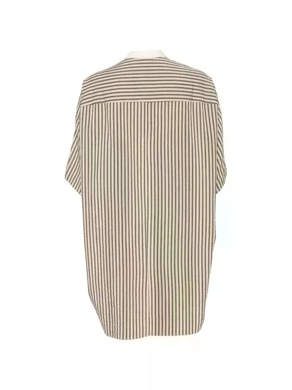 ALYSI Striped Shirt Dress - Neutrals