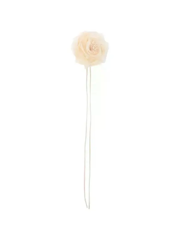 Max Mara Mxario Flower Brooch - Neutrals
