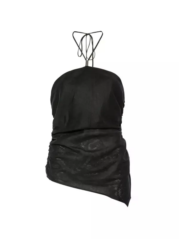 SEMICOUTURE Halterneck Top - Black