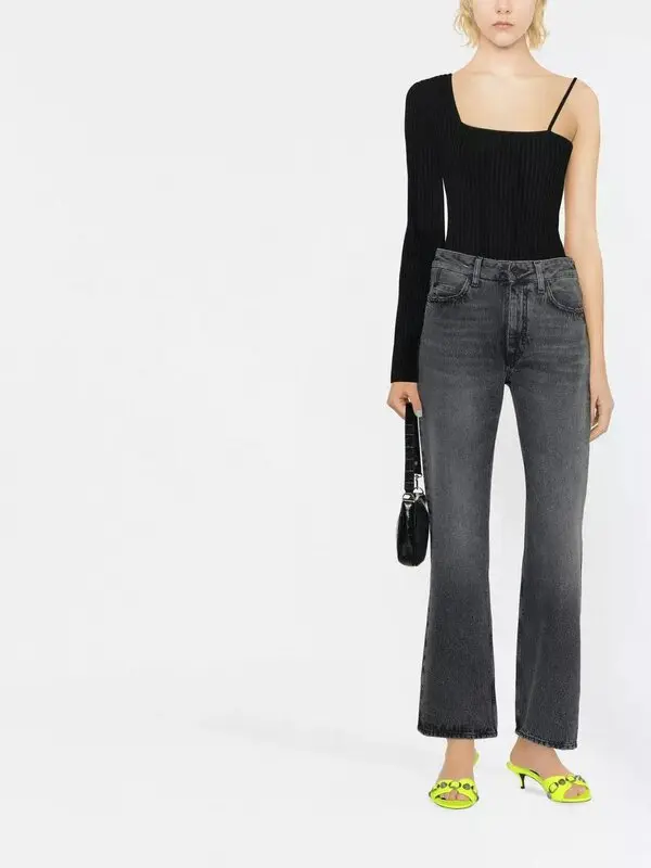 Off-White Straight-leg Jeans With Logo Patch