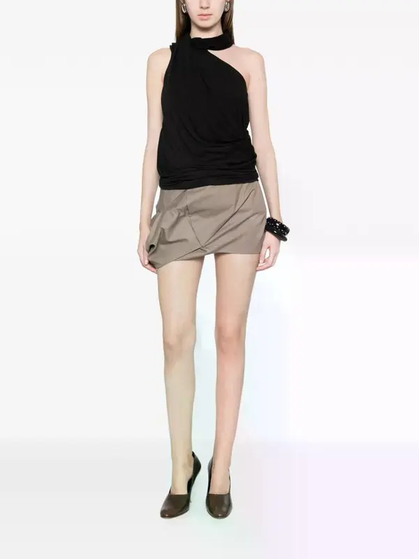 ENTIRE STUDIOS Structured Mini Skirt - Neutrals