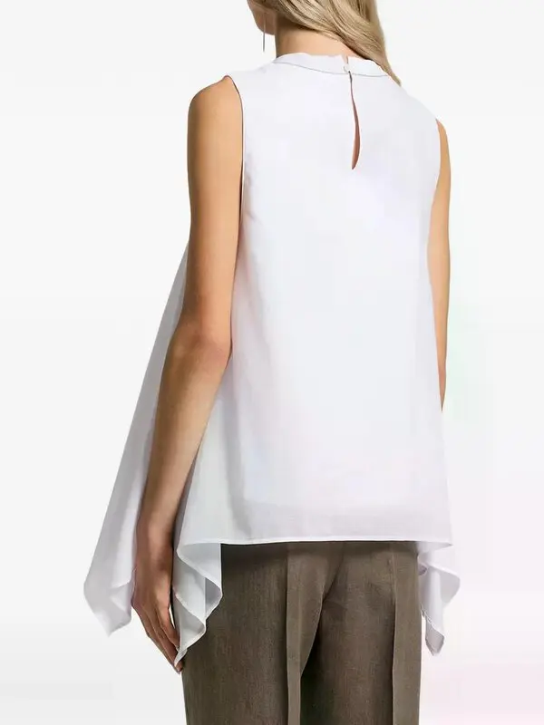 Peserico Asymmetric Embellished Top - White