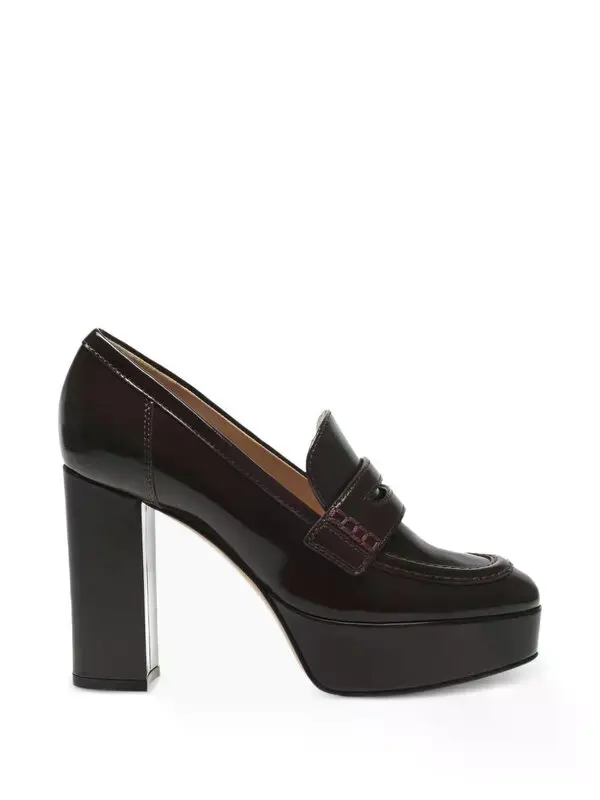GIANVITO ROSSI Hadden Block Heel Pumps - Brown