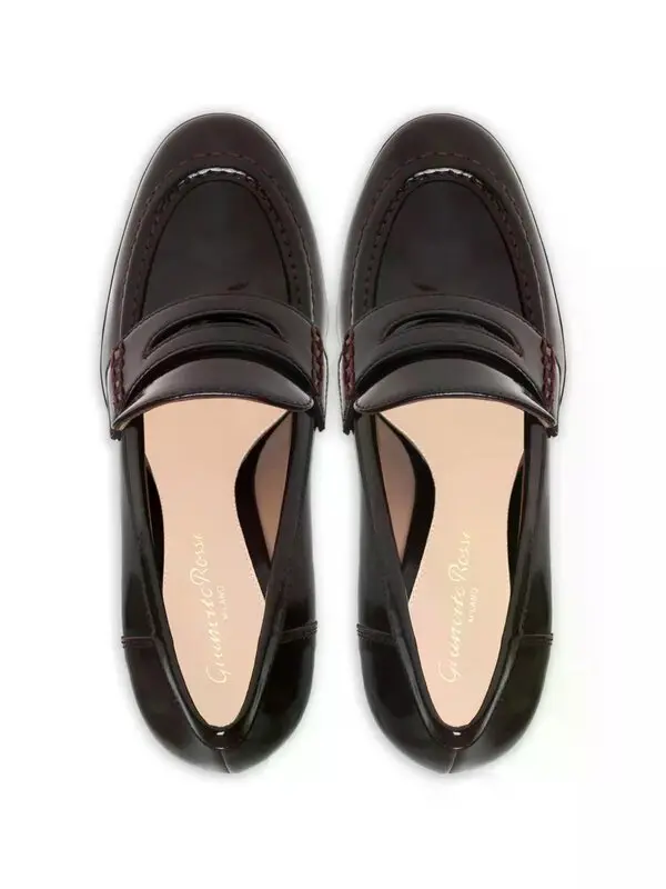 GIANVITO ROSSI Hadden Block Heel Pumps - Brown