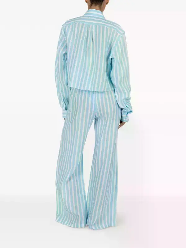 PARAMIDONNA Cora Striped Trousers - Blue