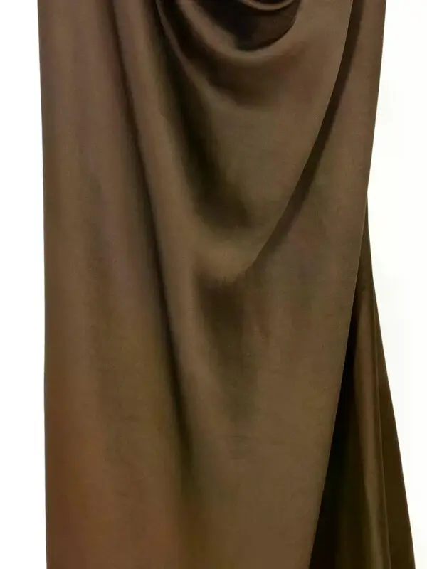 Alejandra Alonso Rojas Draped Halter Midi Dress - Brown