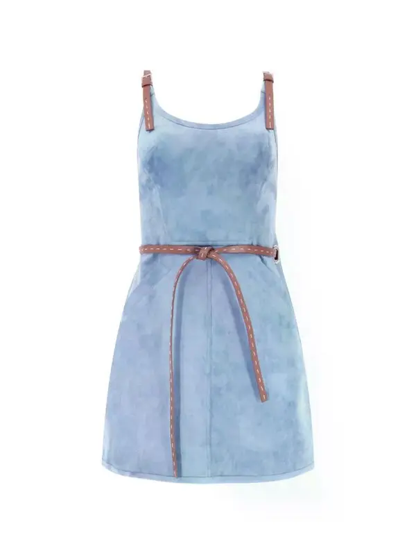 Alexis Kacen Belted Mini Dress - Blue