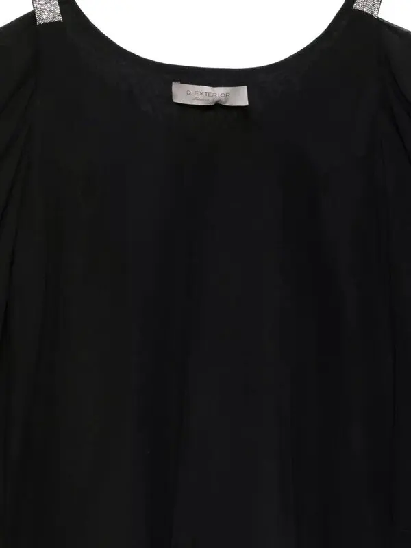 D.exterior Embellished-straps Top