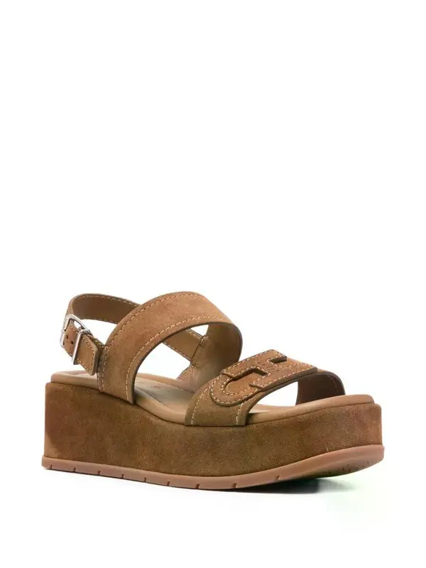 Hogan Buckle Strap Platform Sandals