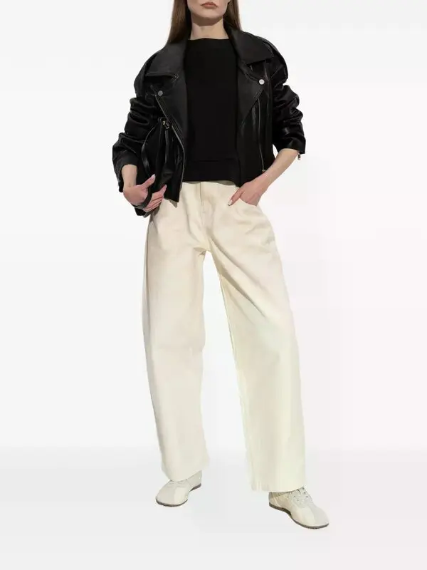 WILLY CHAVARRIA Logo Patch Denim Trousers