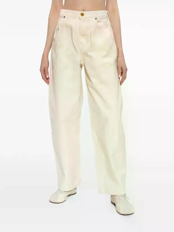 WILLY CHAVARRIA Logo Patch Denim Trousers