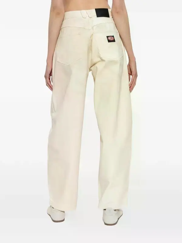 WILLY CHAVARRIA Logo Patch Denim Trousers