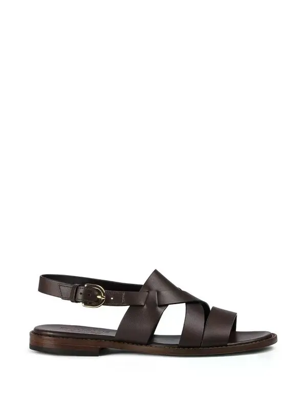 DOUCAL'S Leather Multi-strap Sandals - Brown