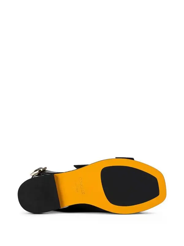DOUCAL'S Python-printed Leather Sandals - Black