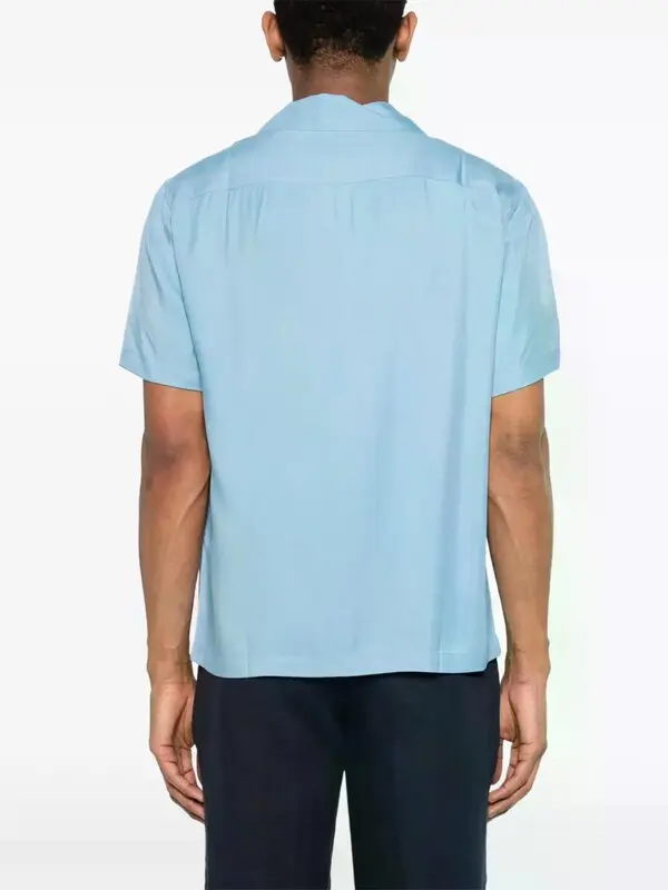 Sandro Loose-fit Shark Collar Shirt - Blue