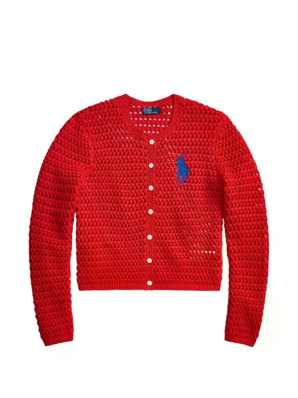 Polo Ralph Lauren Crochet Appliqué Cardigan