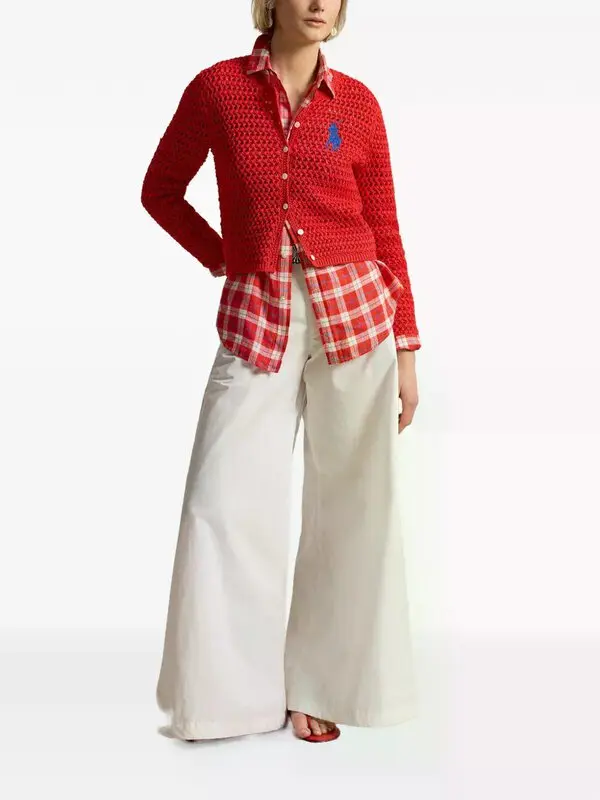 Polo Ralph Lauren Crochet Appliqué Cardigan
