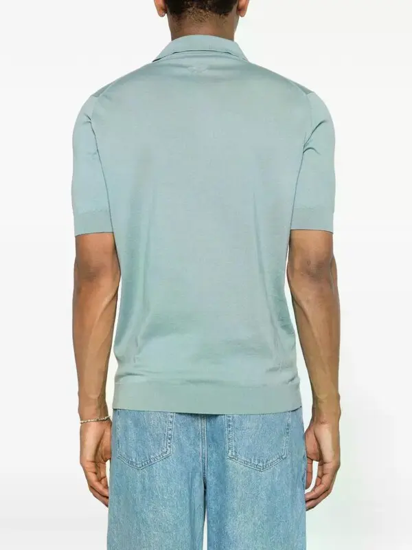 LARDINI V-neck Short-sleeve T-shirt - Blue