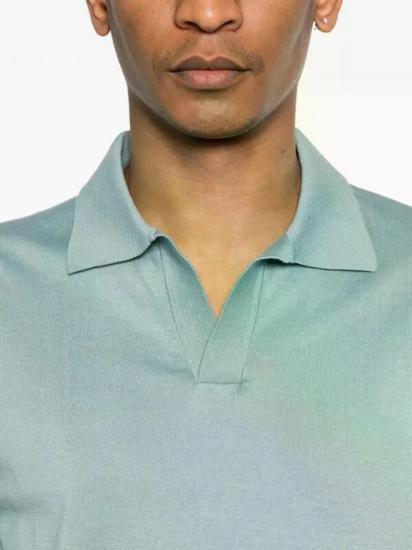 LARDINI V-neck Short-sleeve T-shirt - Blue