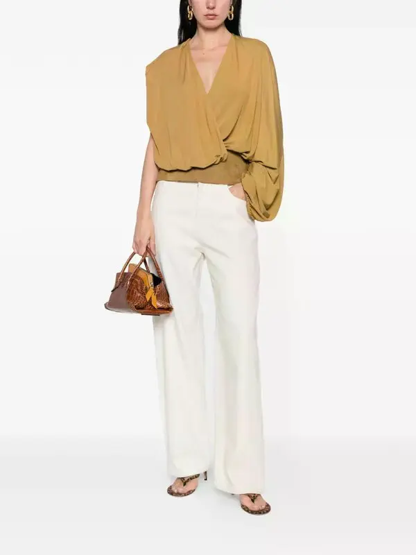 Christopher Esber V-neck One-sleeve Blouse