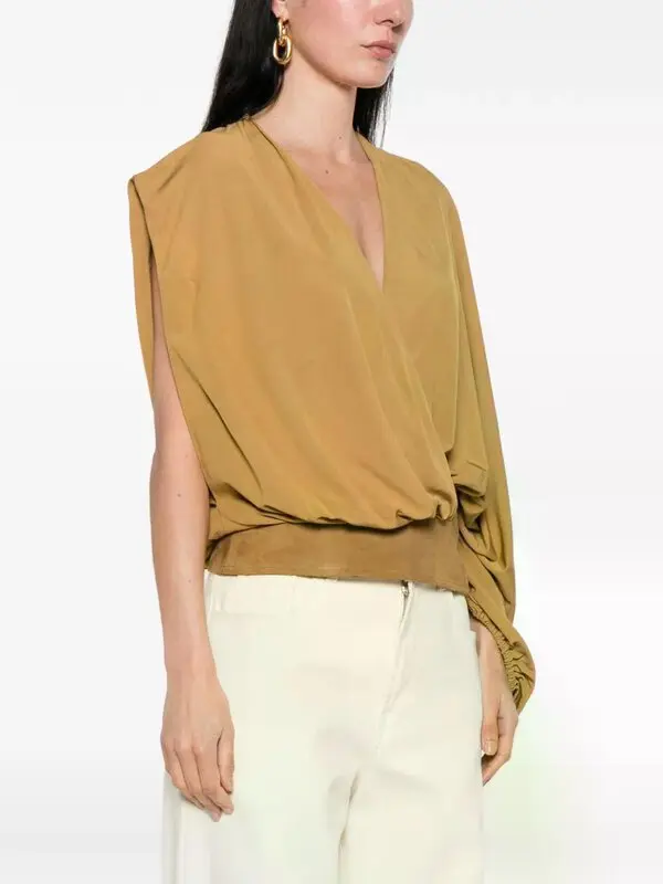 Christopher Esber V-neck One-sleeve Blouse