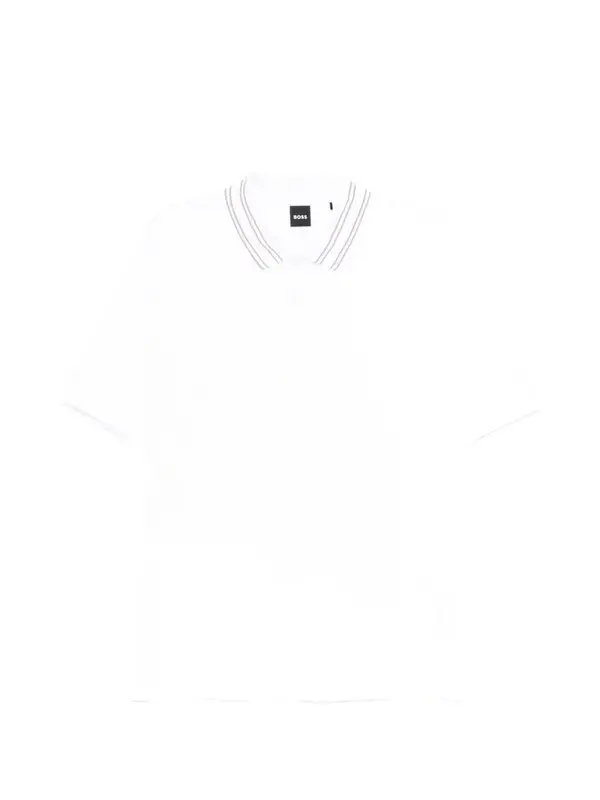 BOSS Cotton Polo Shirt - White