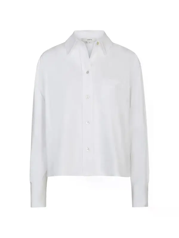 Vince Cropped Long-sleeve Shirt