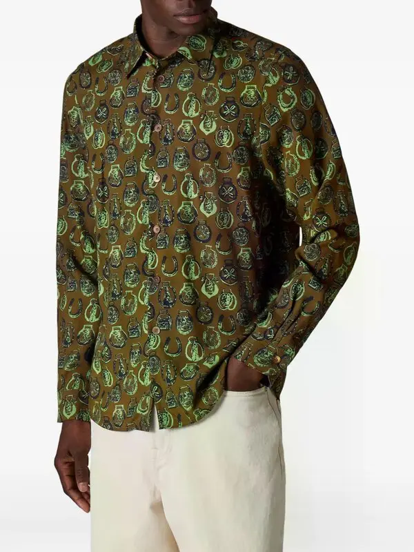 Paul Smith Abstract-pattern Shirt - Brown