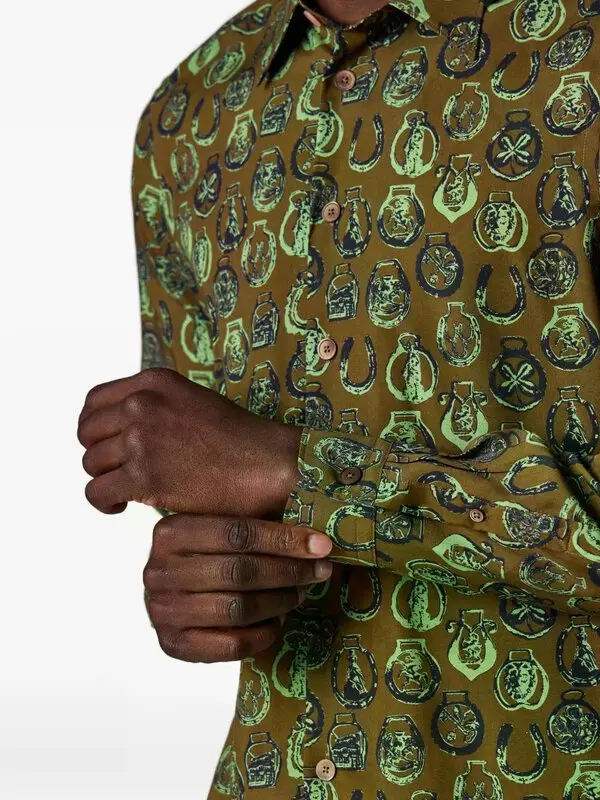 Paul Smith Abstract-pattern Shirt - Brown