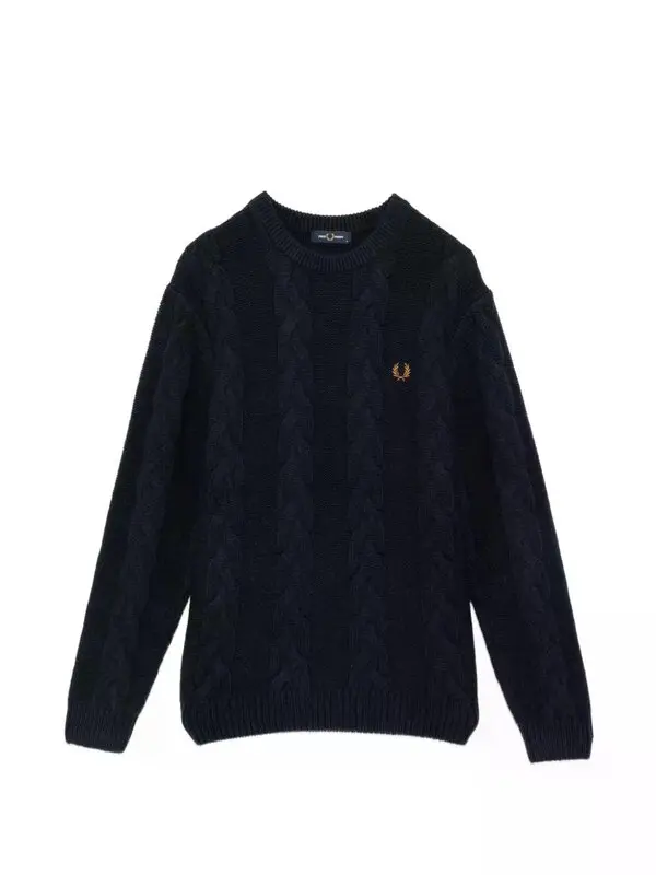 Fred Perry Cable Knit Crew Neck Sweater