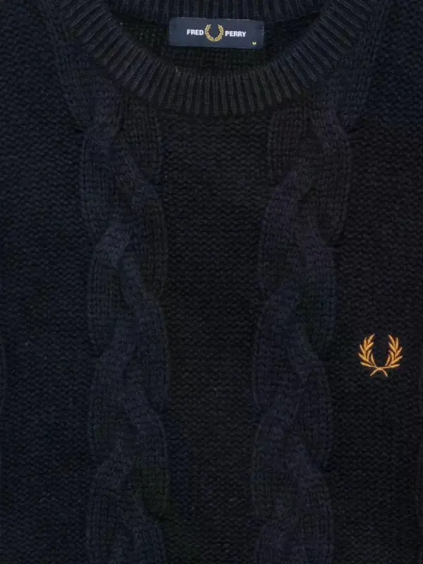 Fred Perry Cable Knit Crew Neck Sweater