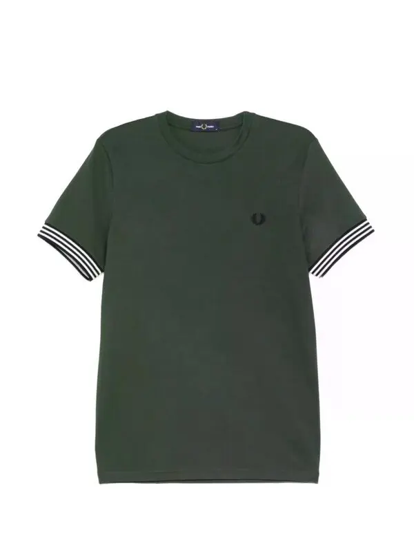 Fred Perry Striped Cuff Logo T-shirt