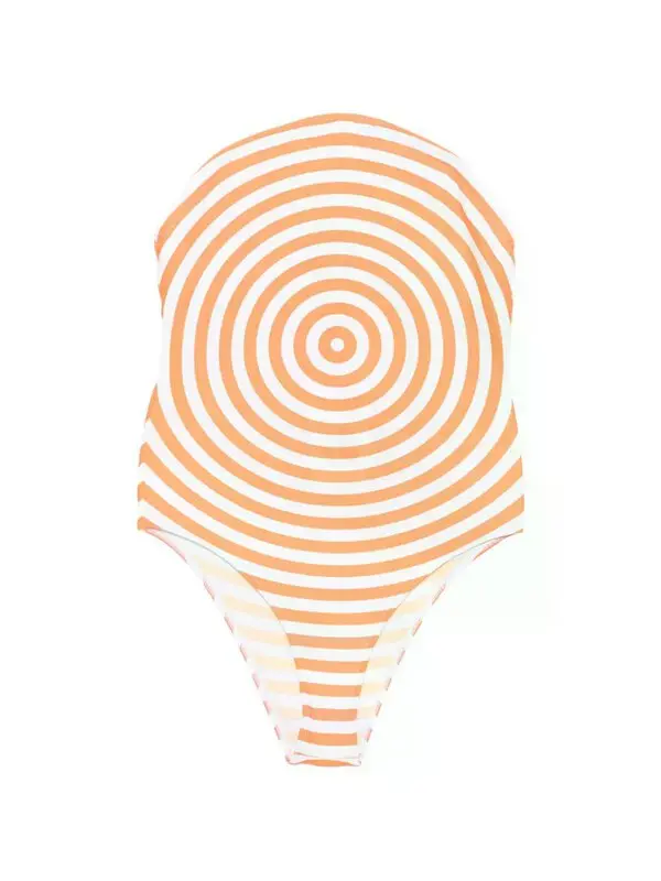 JEAN PAUL GAULTIER Striped Swimsuit - Orange