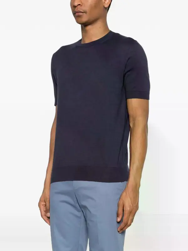 Zegna Short-sleeved Knitted T-shirt