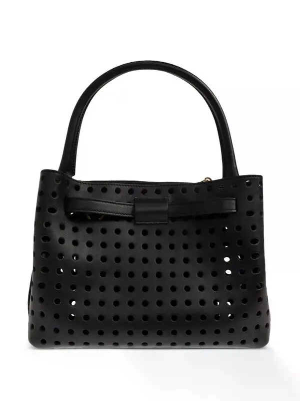 TOD'S Leather Tote Bag With Perforated Detail